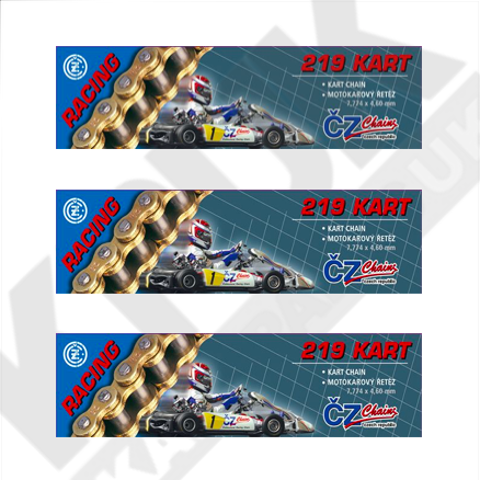 Pack of Three CZ Chains - Kart Parts